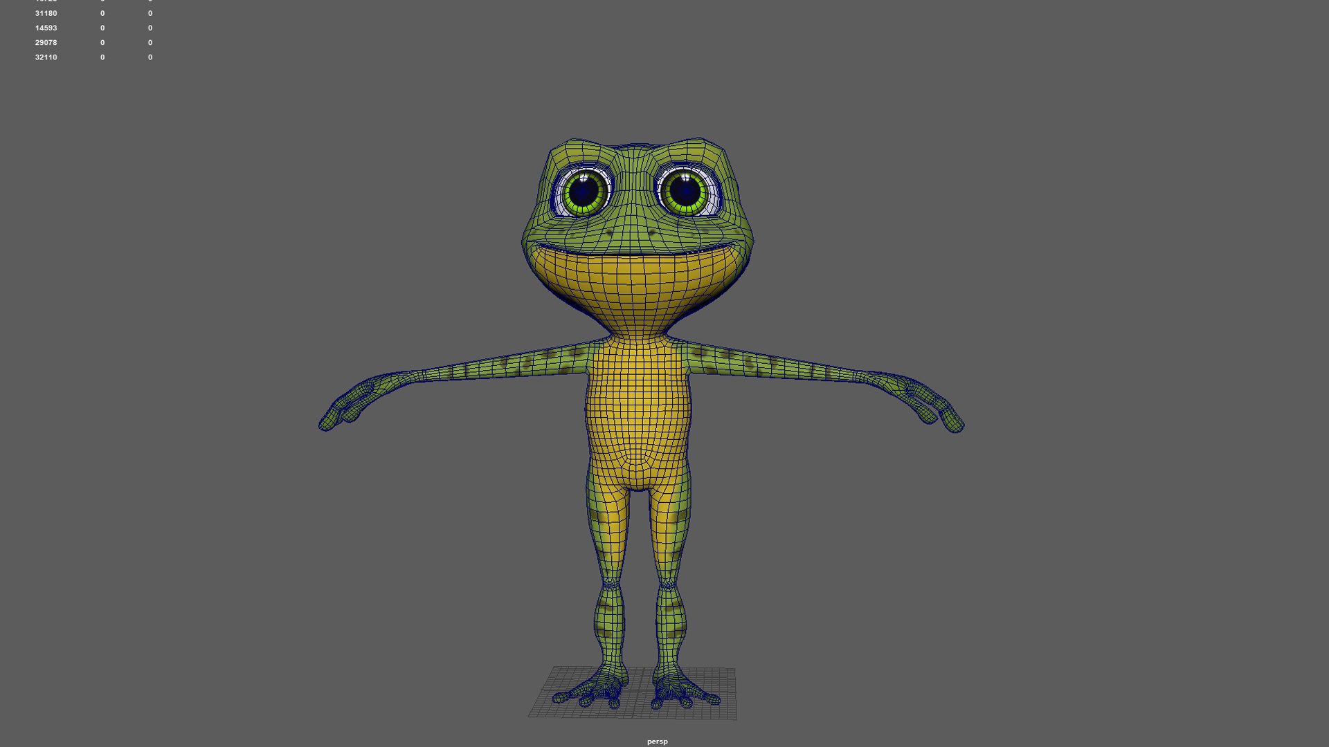 Frog Cartoon Low-poly Model - TurboSquid 2070092