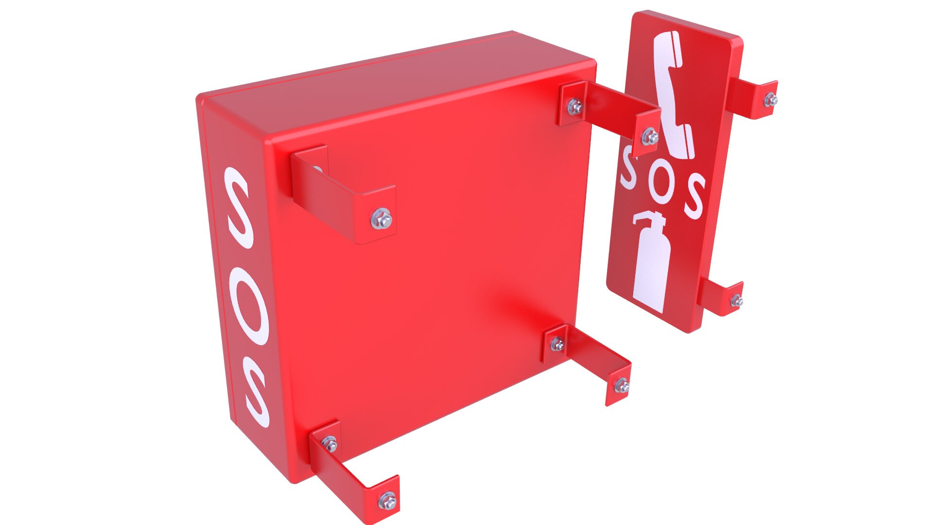 Box Emergency Red 3D - TurboSquid 1702055