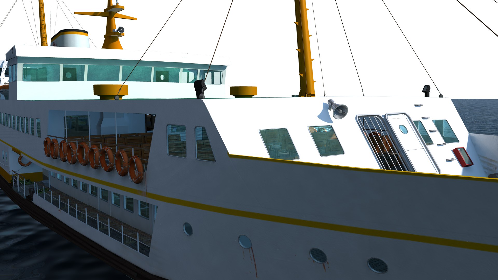 Realistic Ferry Istanbul 3d Model