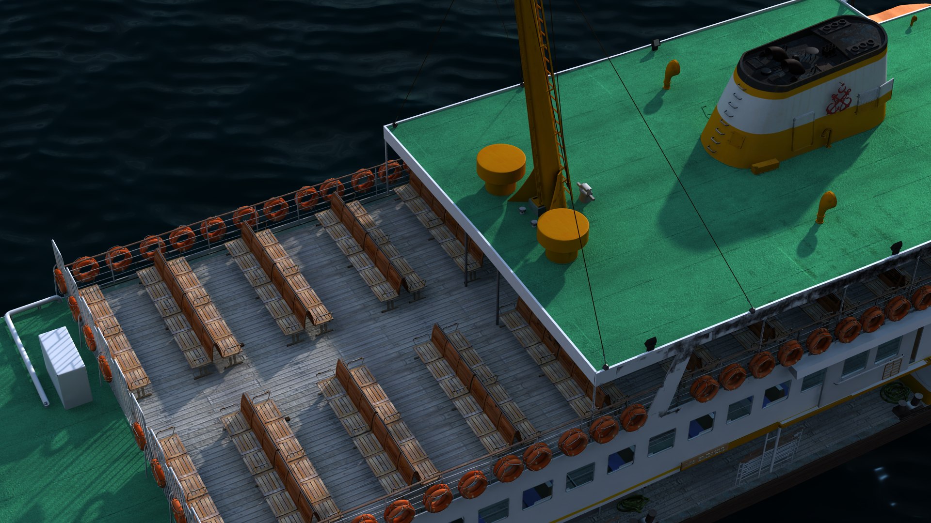 Realistic Ferry Istanbul 3d Model