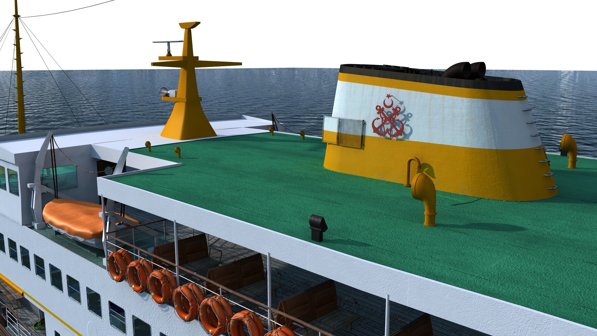 Realistic Ferry Istanbul 3d Model