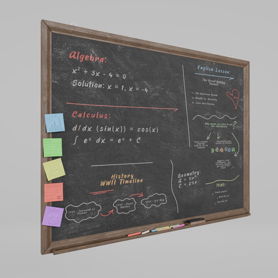 Customizable Wall-Mounted Blackboard - Rectangular Wooden Writing Board ...