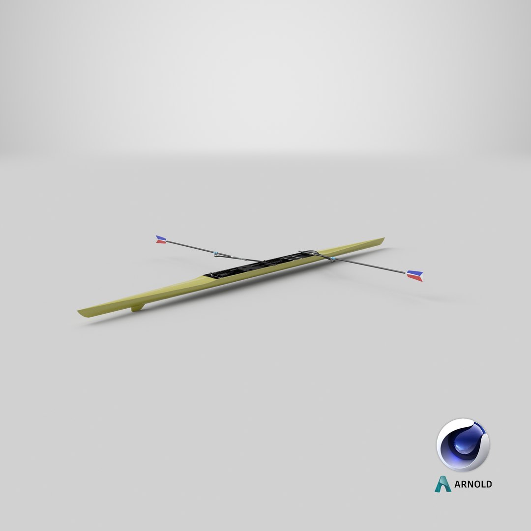 Pair sweep rowing boat 3D - TurboSquid 1387458