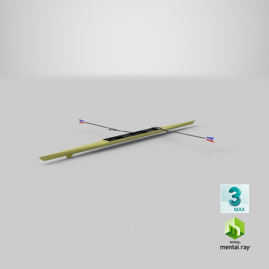 Pair sweep rowing boat 3D - TurboSquid 1387458