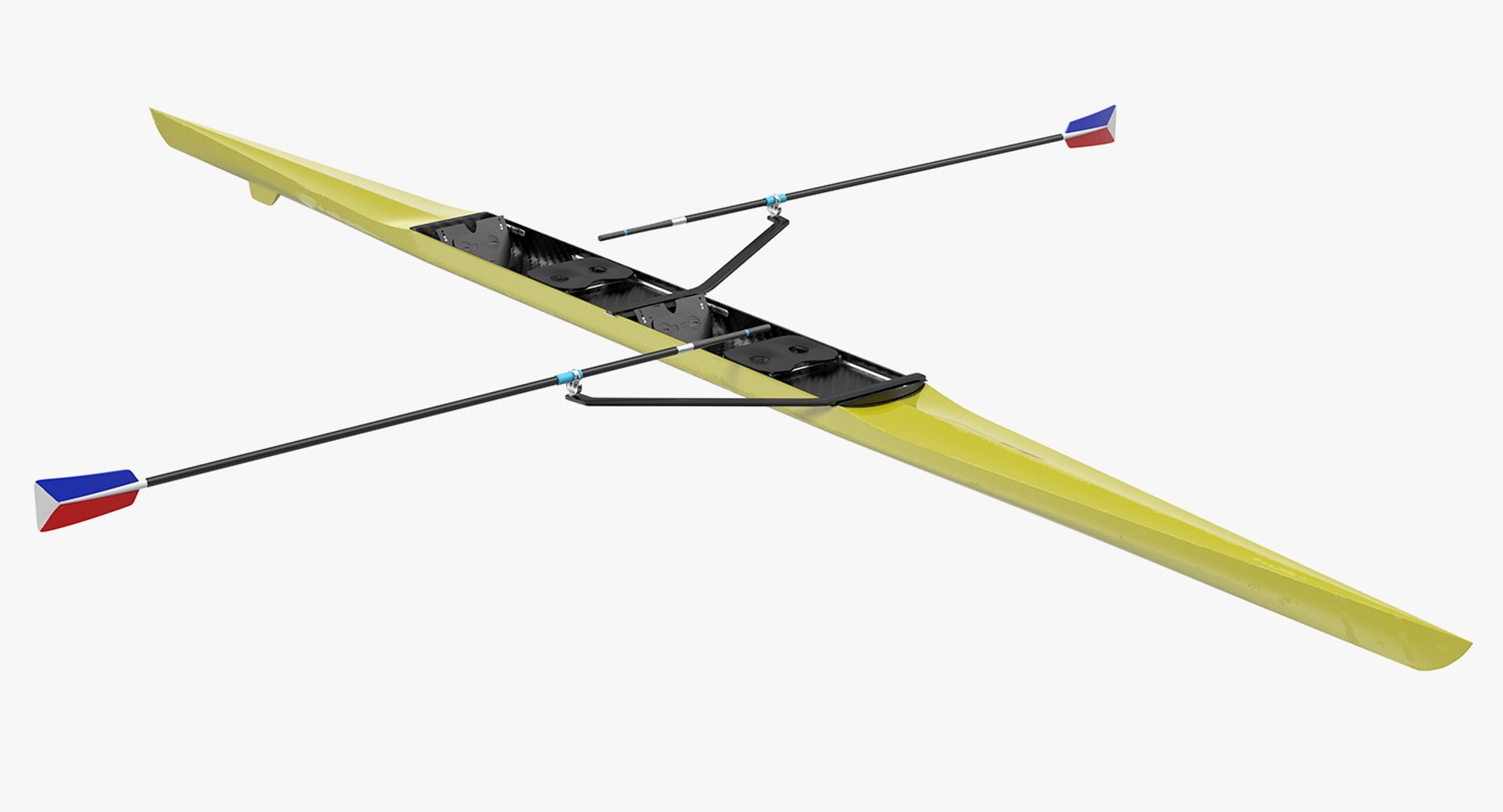 Pair Sweep Rowing Boat 3D - TurboSquid 1387458