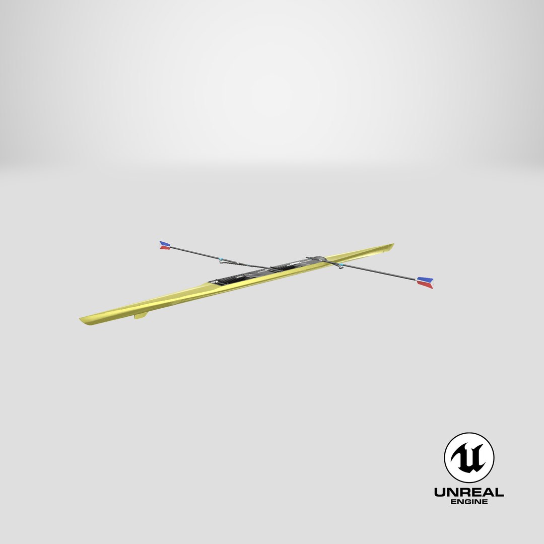 Pair sweep rowing boat 3D - TurboSquid 1387458