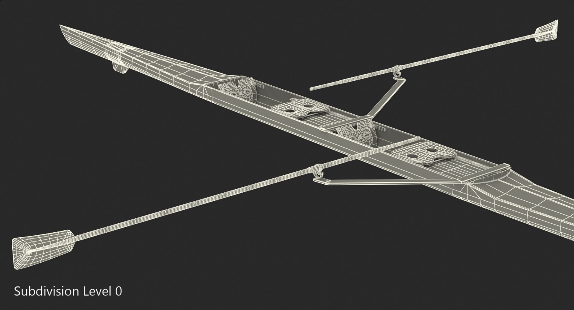 Pair Sweep Rowing Boat 3D - TurboSquid 1387458