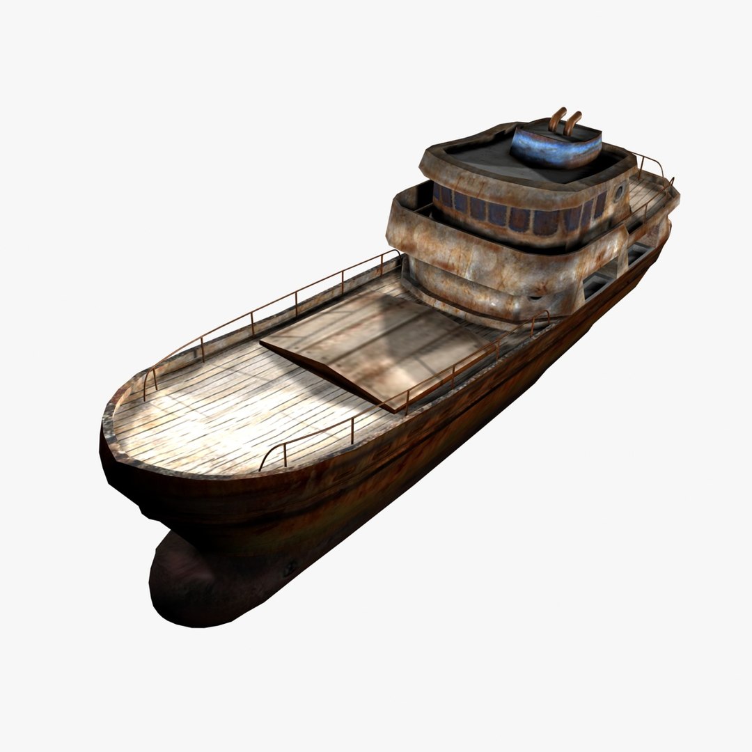 Old Scrap Ship 3d Model