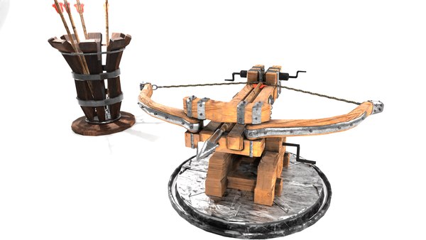 modelo 3d Balista de baja poli con soporte para flechas - TurboSquid ...