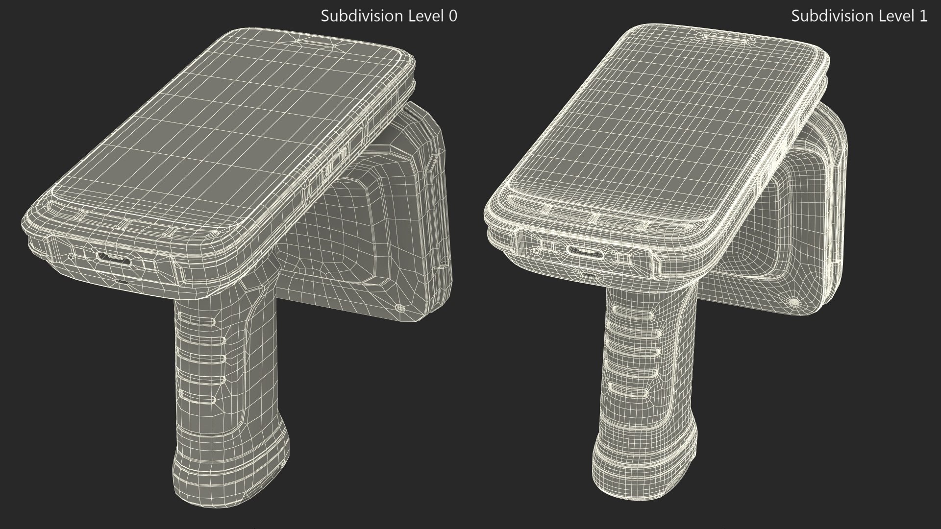 Wireless RFID Scanner with Barcode Reader 3D model - TurboSquid 2063615