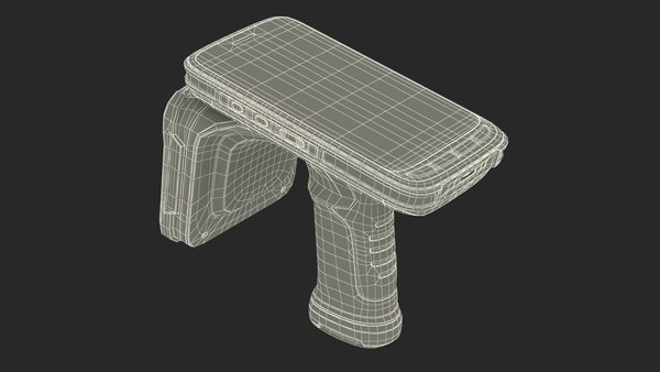 modelo 3d Escáner RFID inalámbrico con lector de códigos de barras ...