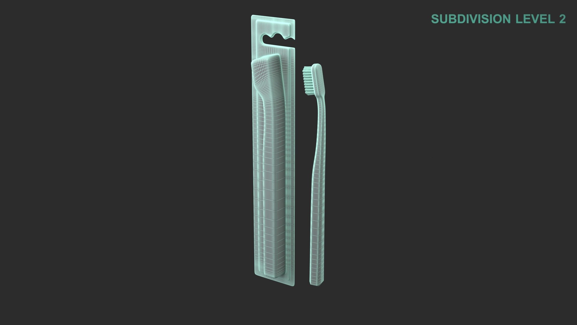 Toothbrush With Packaging 3D - TurboSquid 2138116