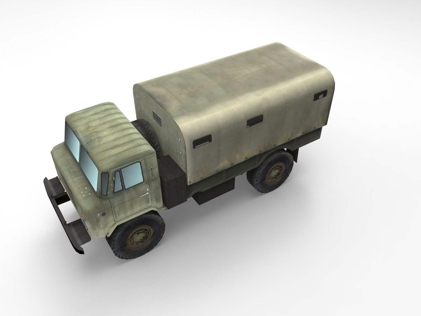 3d model army truck