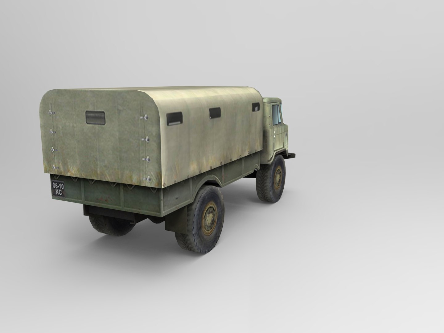 3d model army truck