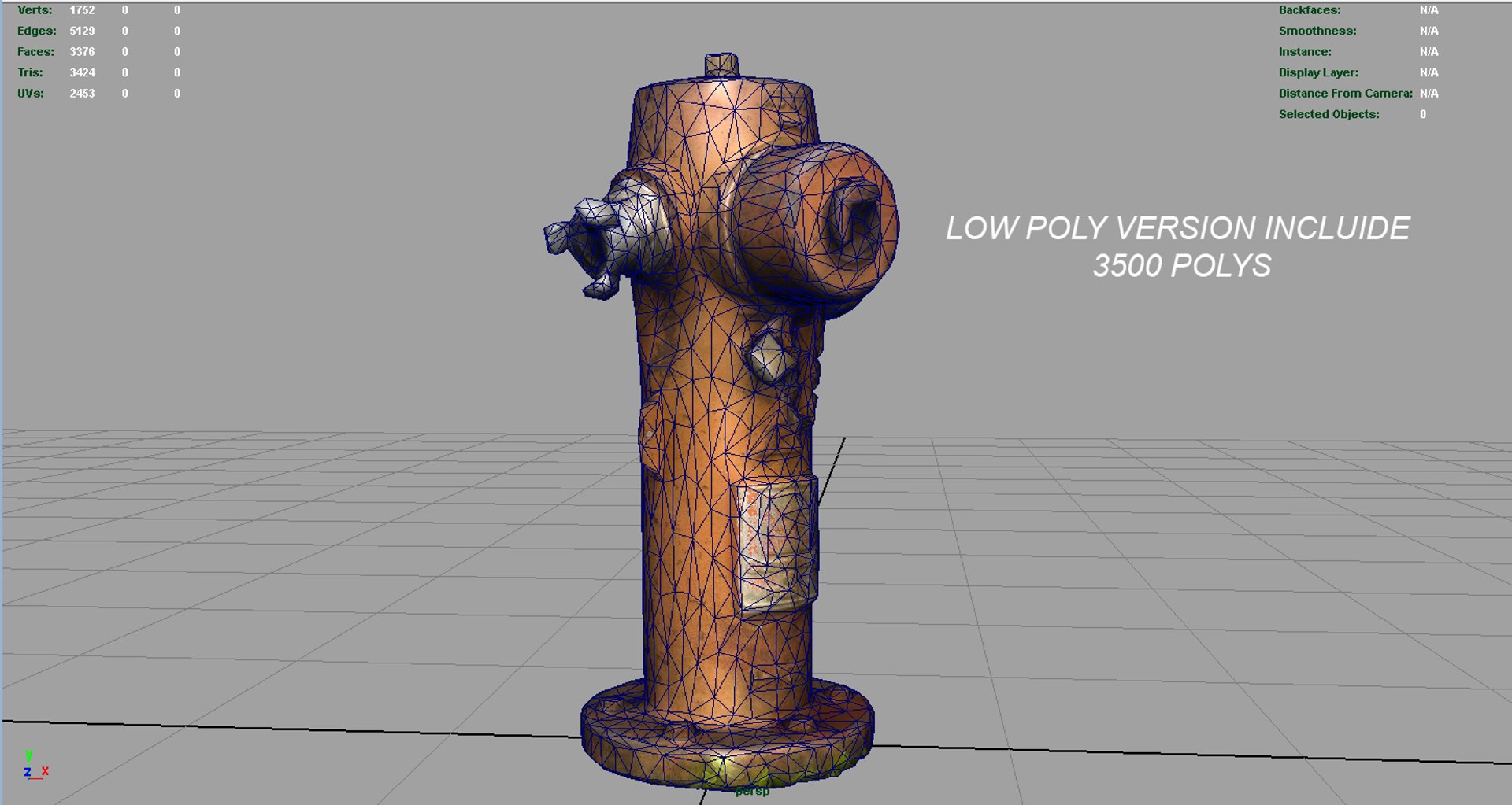 3d Realistic Hydrant Model