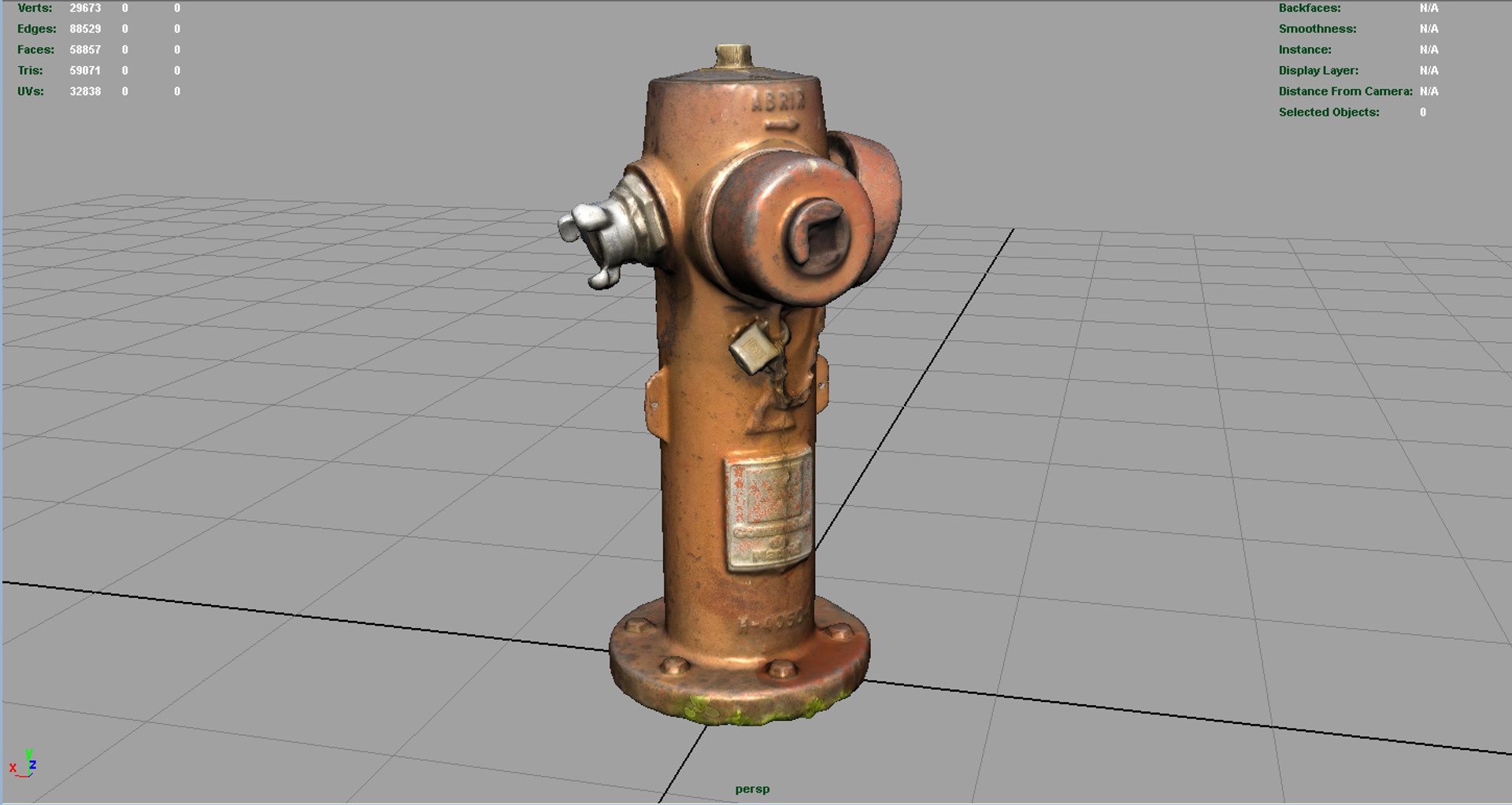 3d Realistic Hydrant Model