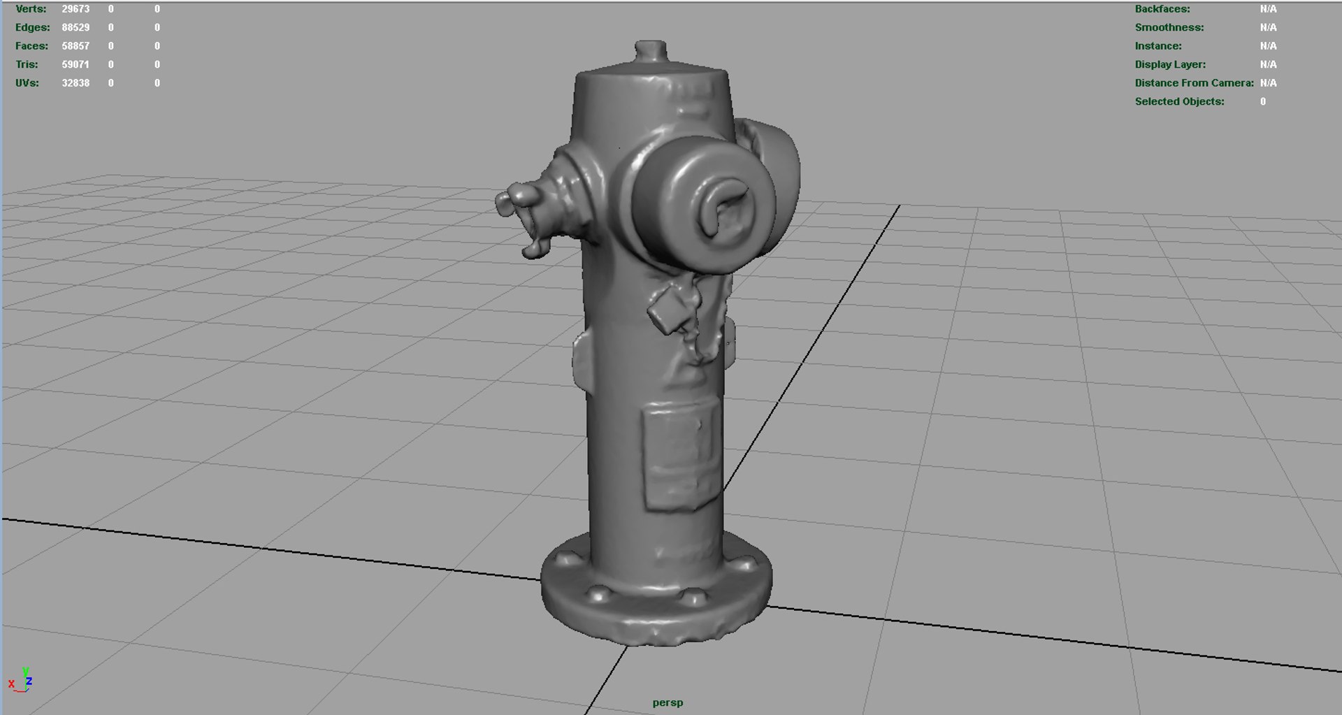 3d Realistic Hydrant Model