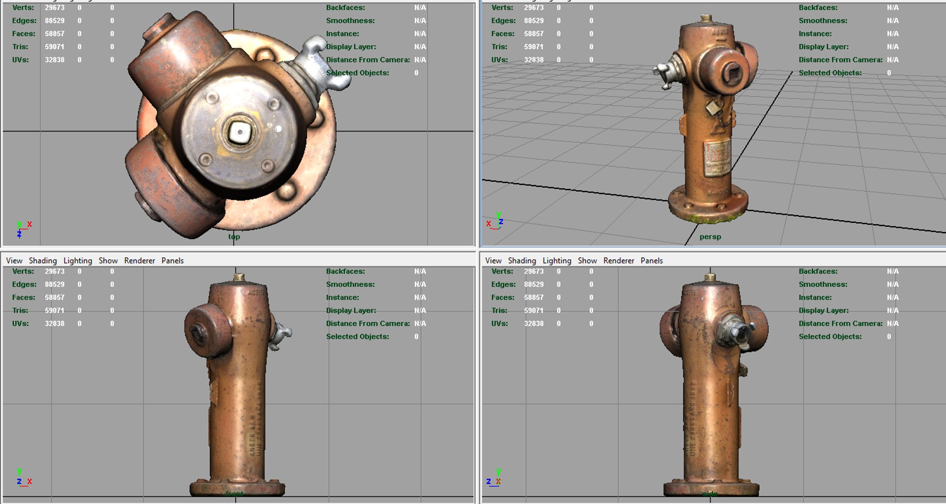 3d Realistic Hydrant Model