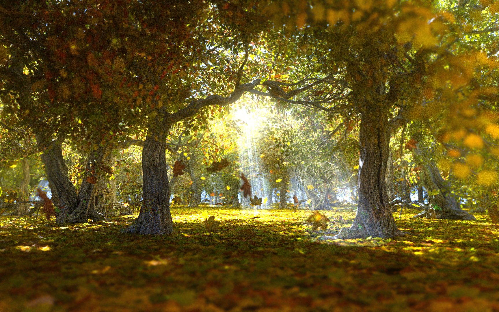 Autumn forest 3D - TurboSquid 1342122