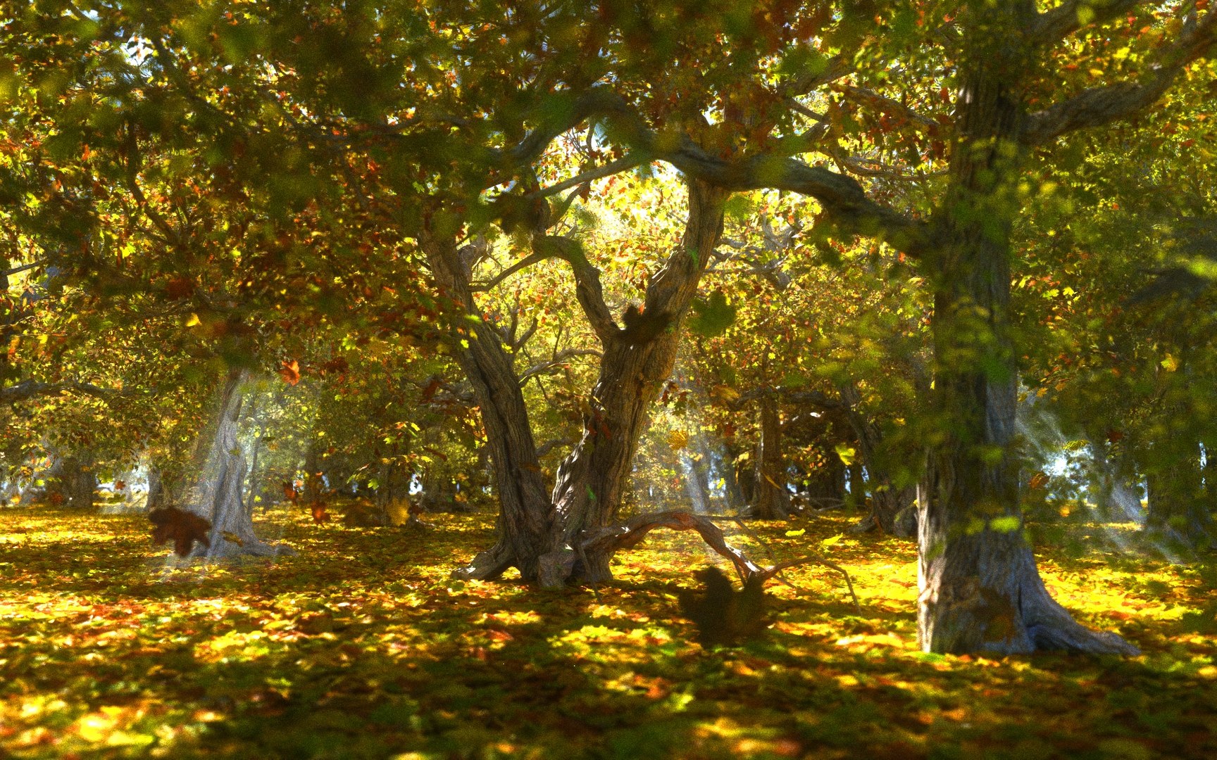 Autumn forest 3D - TurboSquid 1342122