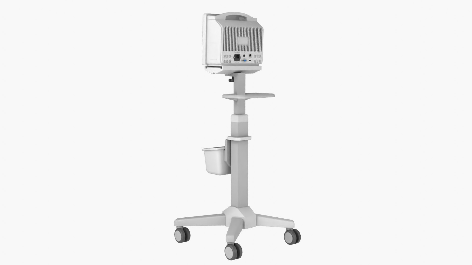 3D Model Patient Monitor Roll Stand - TurboSquid 2011485