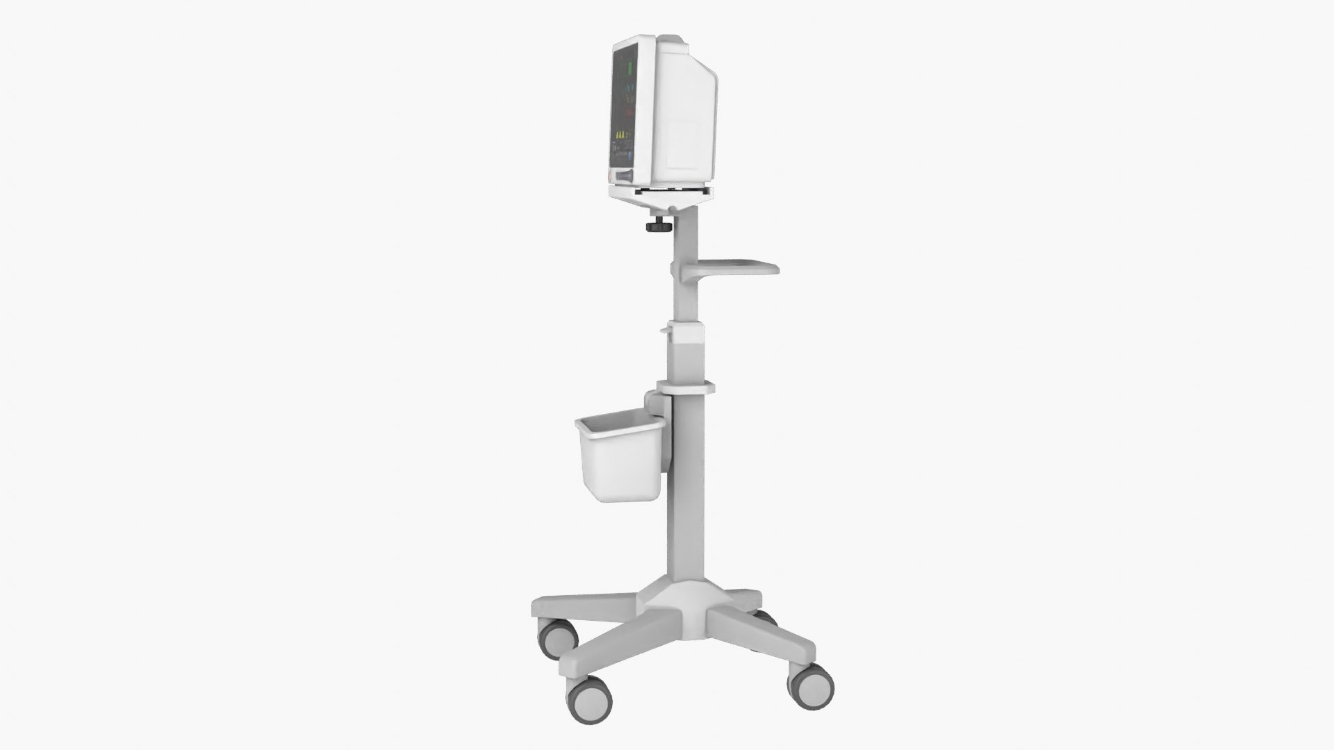3D Model Patient Monitor Roll Stand - TurboSquid 2011485