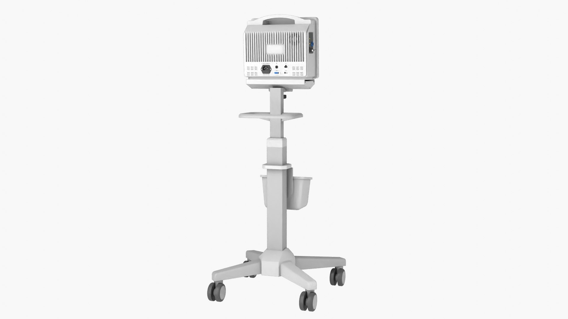 3D Model Patient Monitor Roll Stand - TurboSquid 2011485