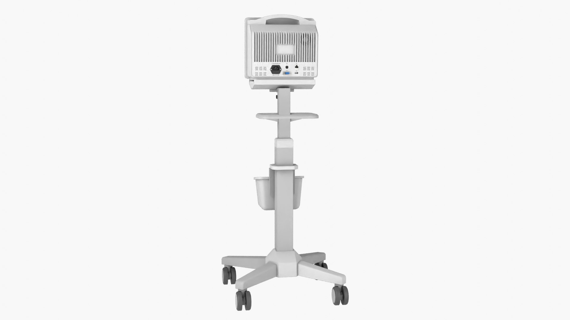 3D Model Patient Monitor Roll Stand - TurboSquid 2011485