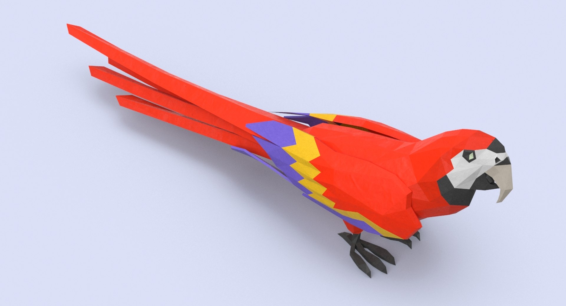 3D Parrot----red-standing Model - TurboSquid 1238012