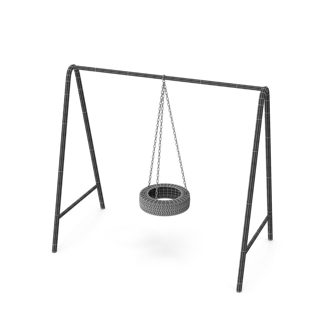 3D Playground Tire Swing Model - TurboSquid 2194657