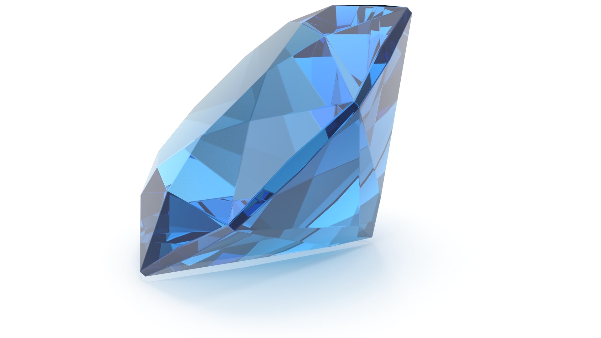 Single Cut Blue Topaz 3D - TurboSquid 1837742