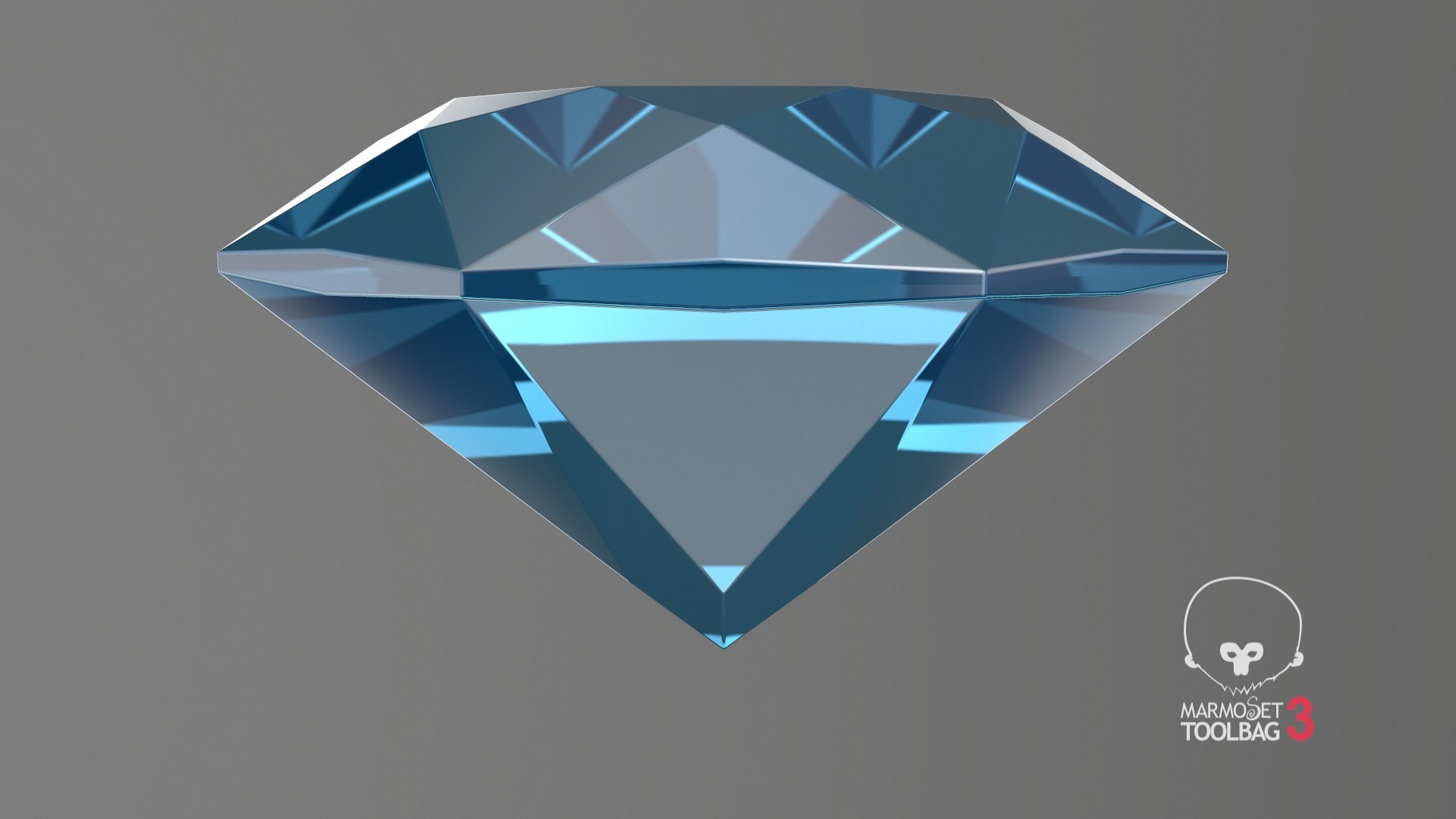 Single Cut Blue Topaz 3D - TurboSquid 1837742
