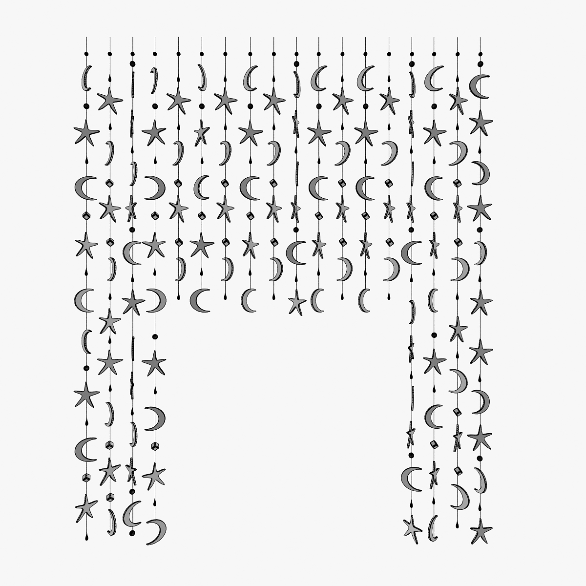 decorative curtain plastic stars max