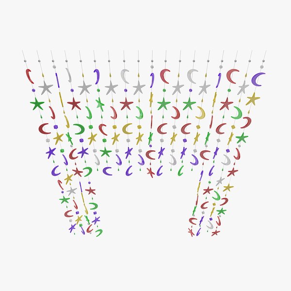 decorative curtain plastic stars max