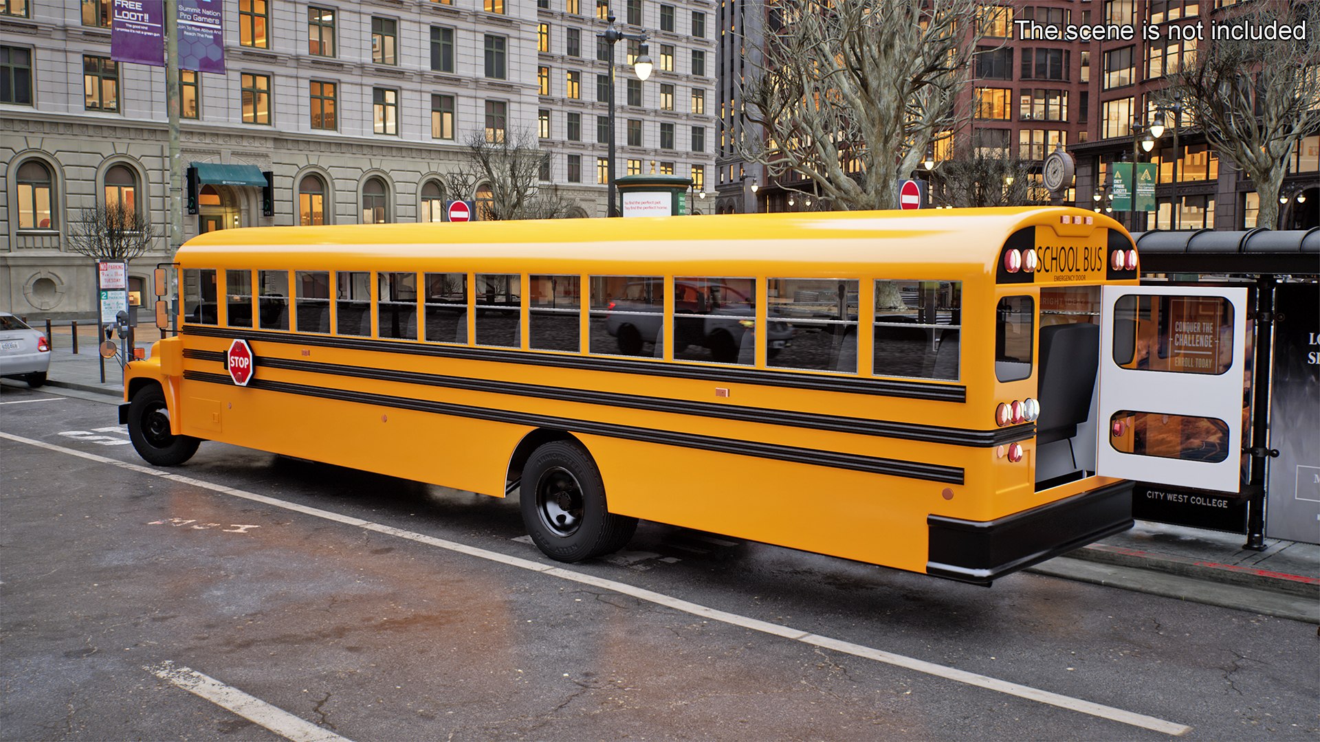 Old School Bus Rigged 3D model - TurboSquid 2145676