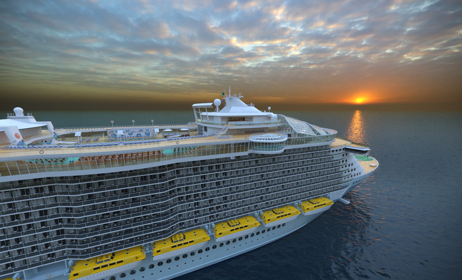 Oasis class cruise ship 3D model - TurboSquid 1334040