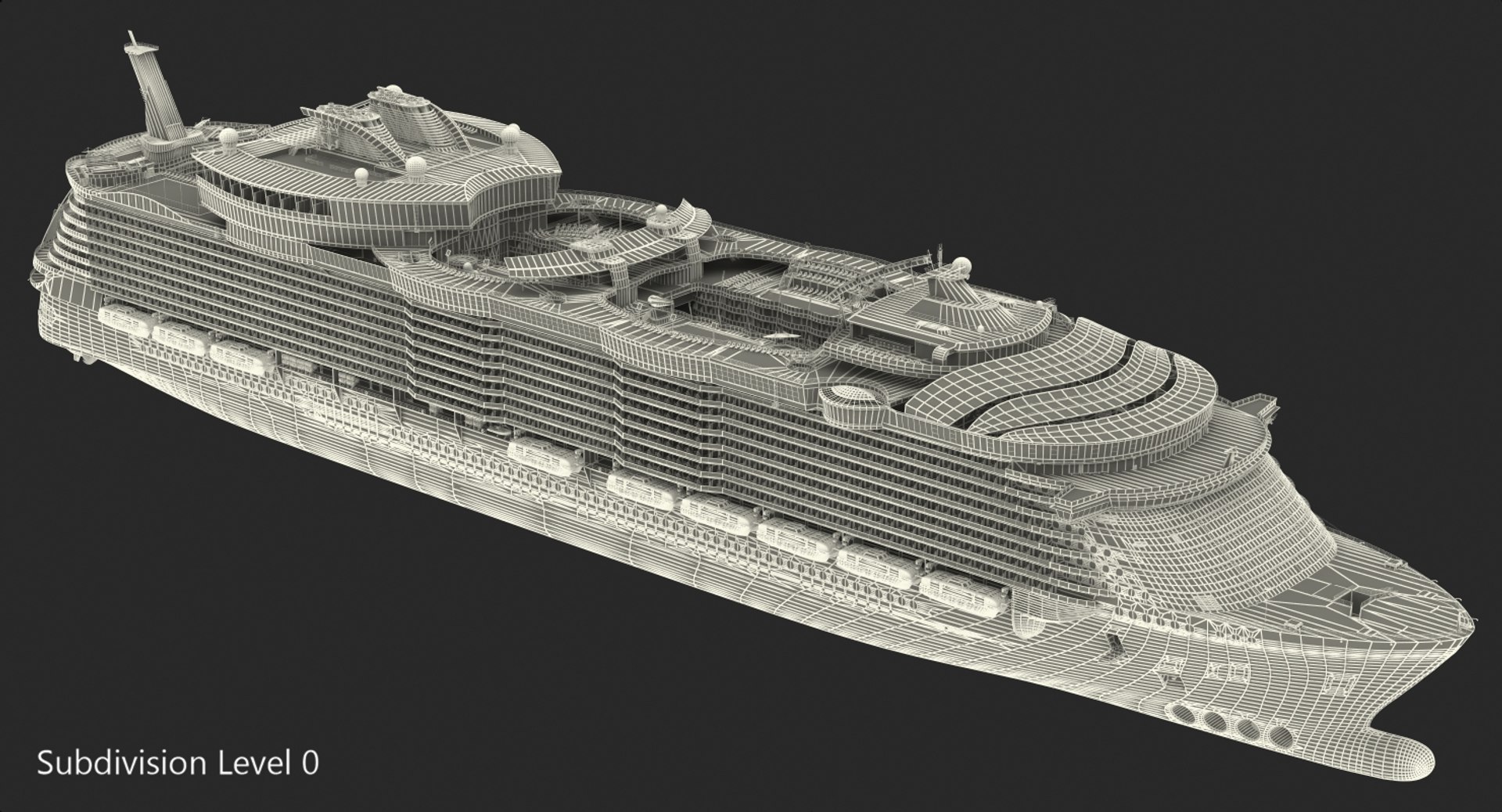 Oasis class cruise ship 3D model - TurboSquid 1334040