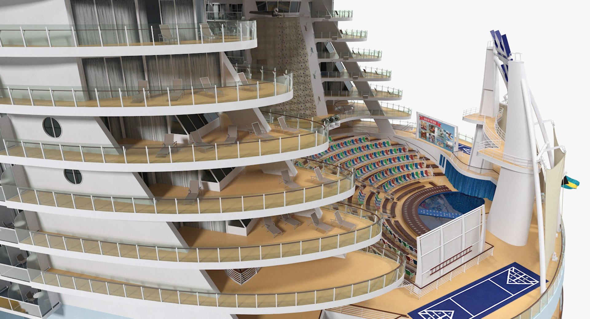 Oasis class cruise ship 3D model - TurboSquid 1334040