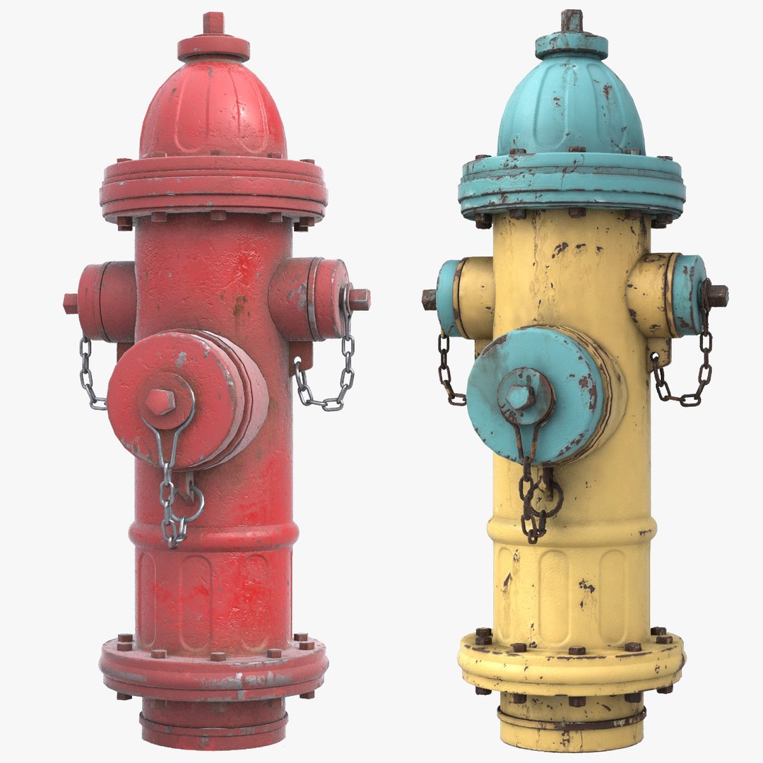 Fire Hydrants HD Modelo 3D - TurboSquid 1945189