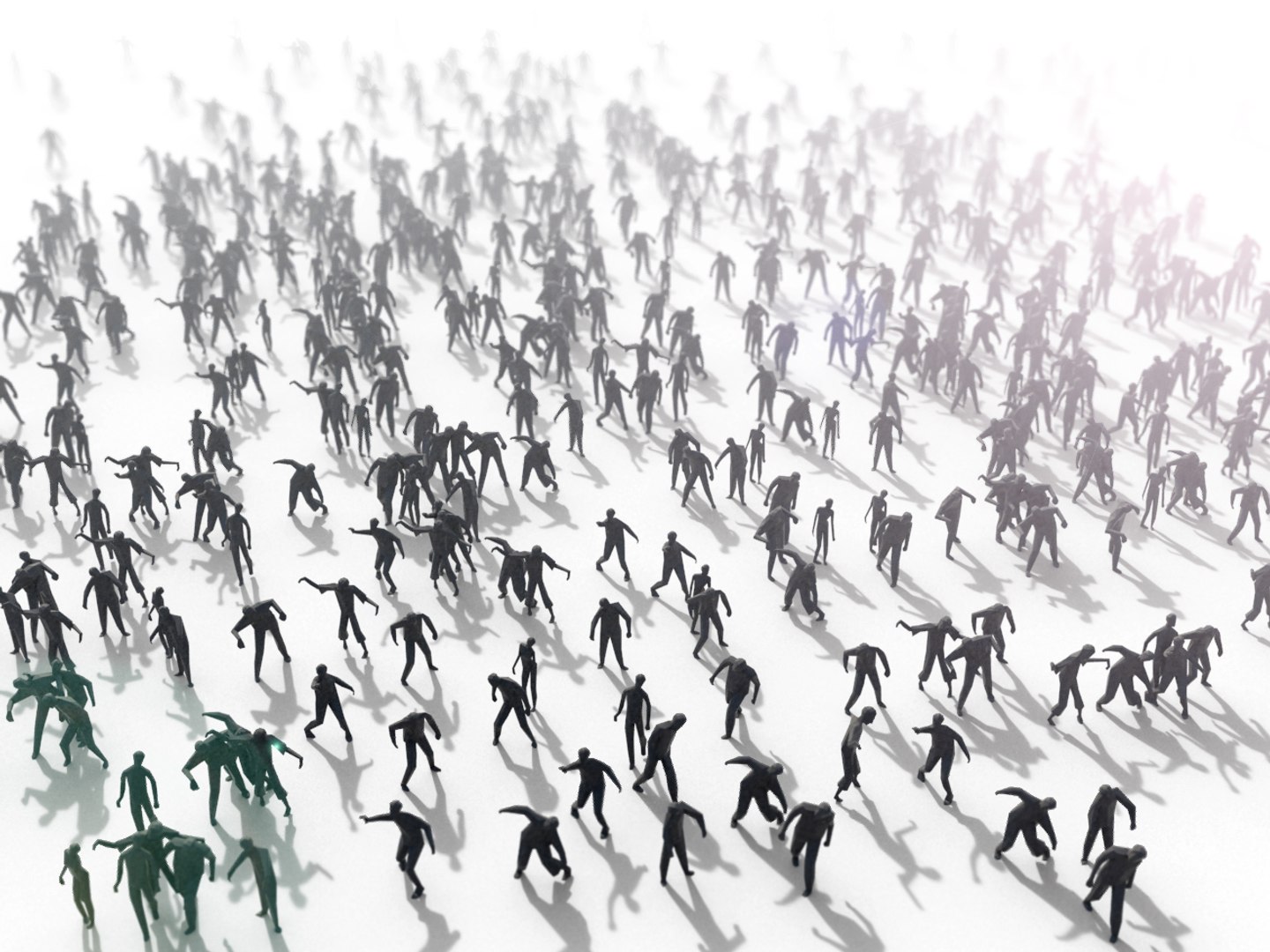 Zombie Crowd People 3D - TurboSquid 1275659