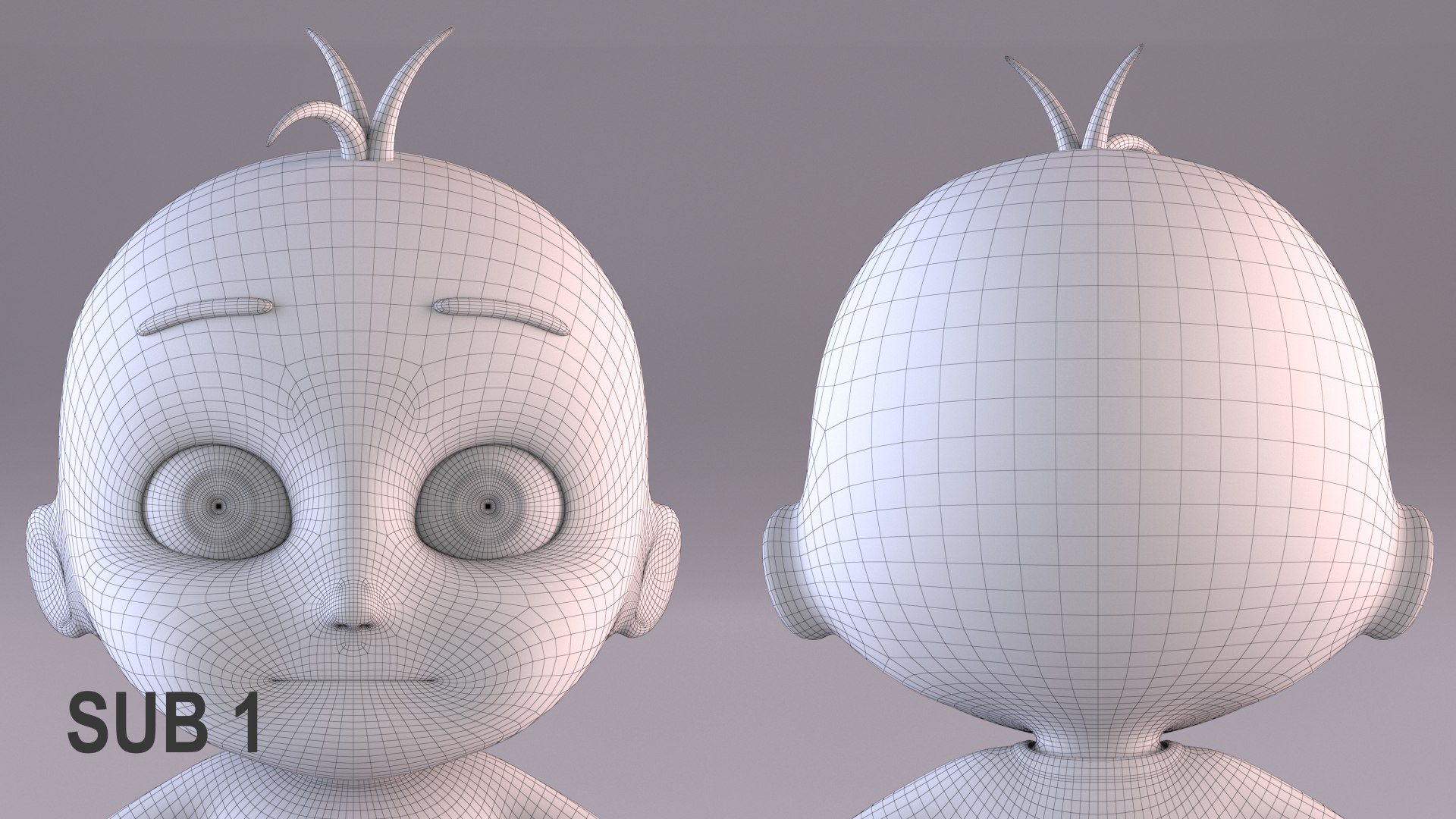 Cartoon Baby - Rigged 3D Model - TurboSquid 2181993