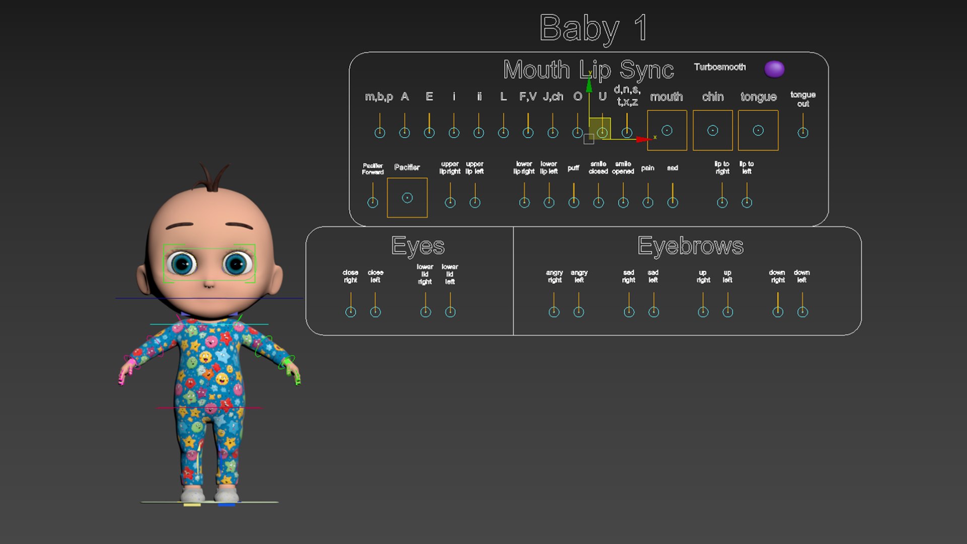 Cartoon Baby - Rigged 3D model - TurboSquid 2181993