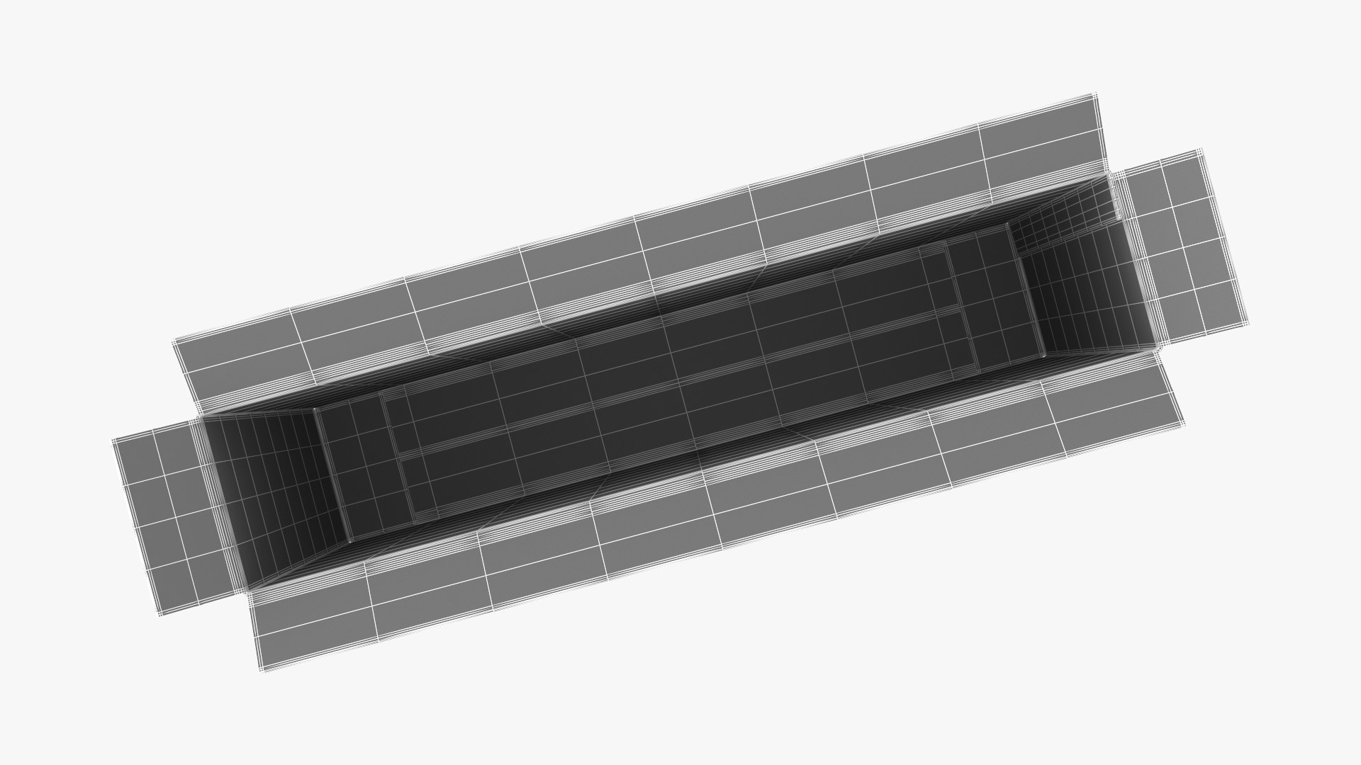 Cardboard Box 50x10x50 Half Open 3D - TurboSquid 2509241