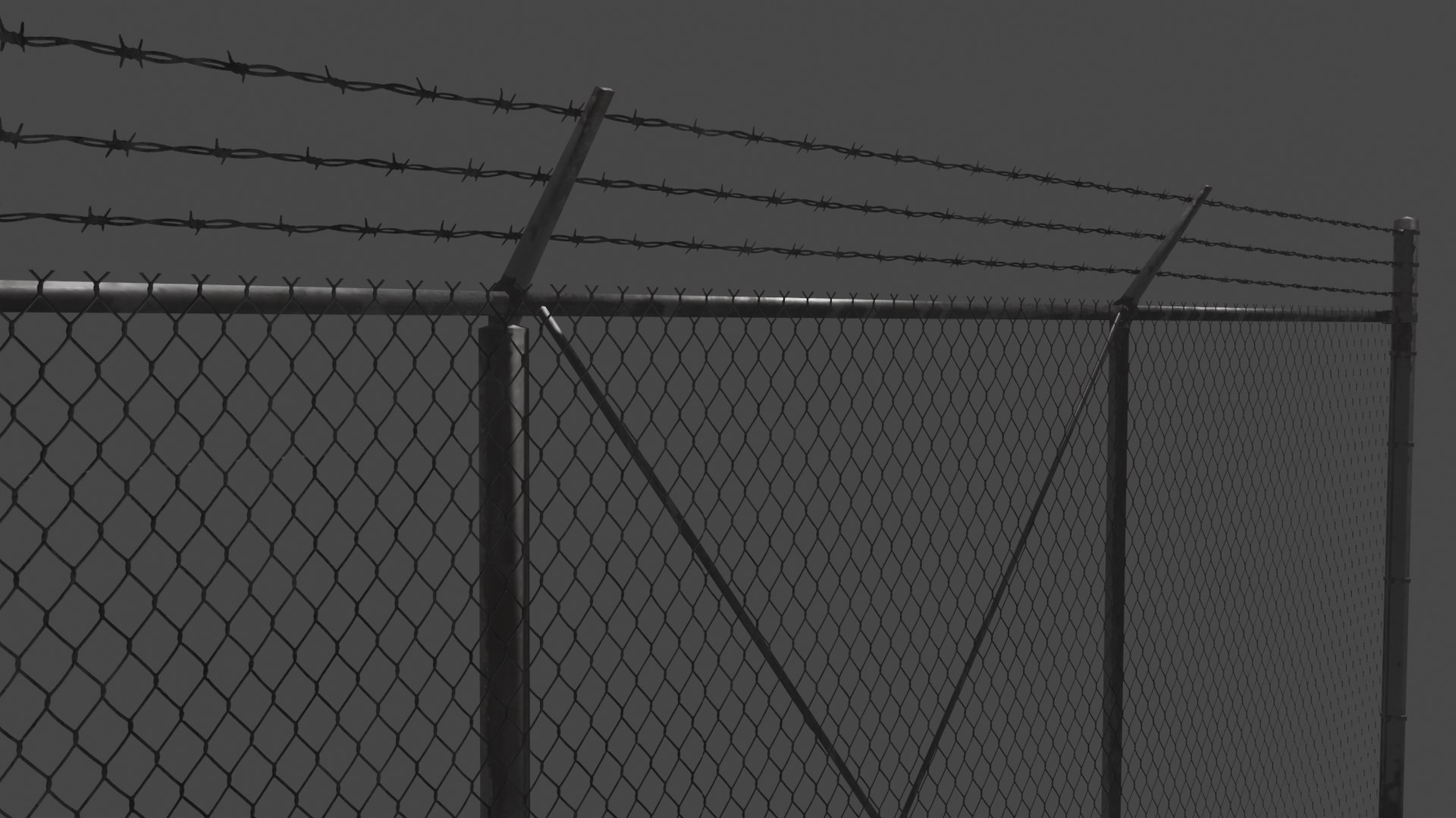 Free Chainlink Fence Low-Poly Modular 3D Model - TurboSquid 2043432
