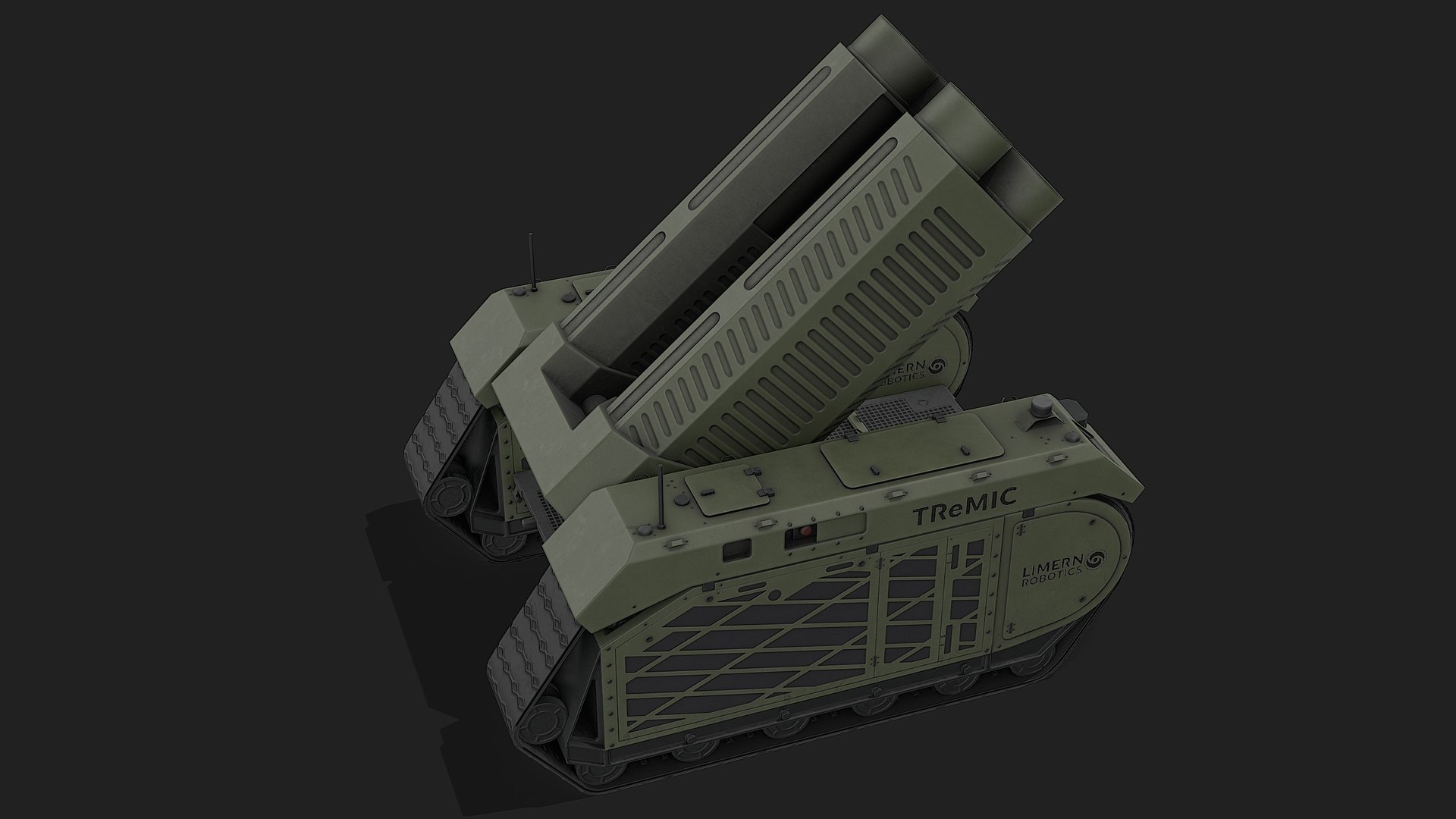 Smart Military Robot With Missile Launcher - Green Model - TurboSquid ...