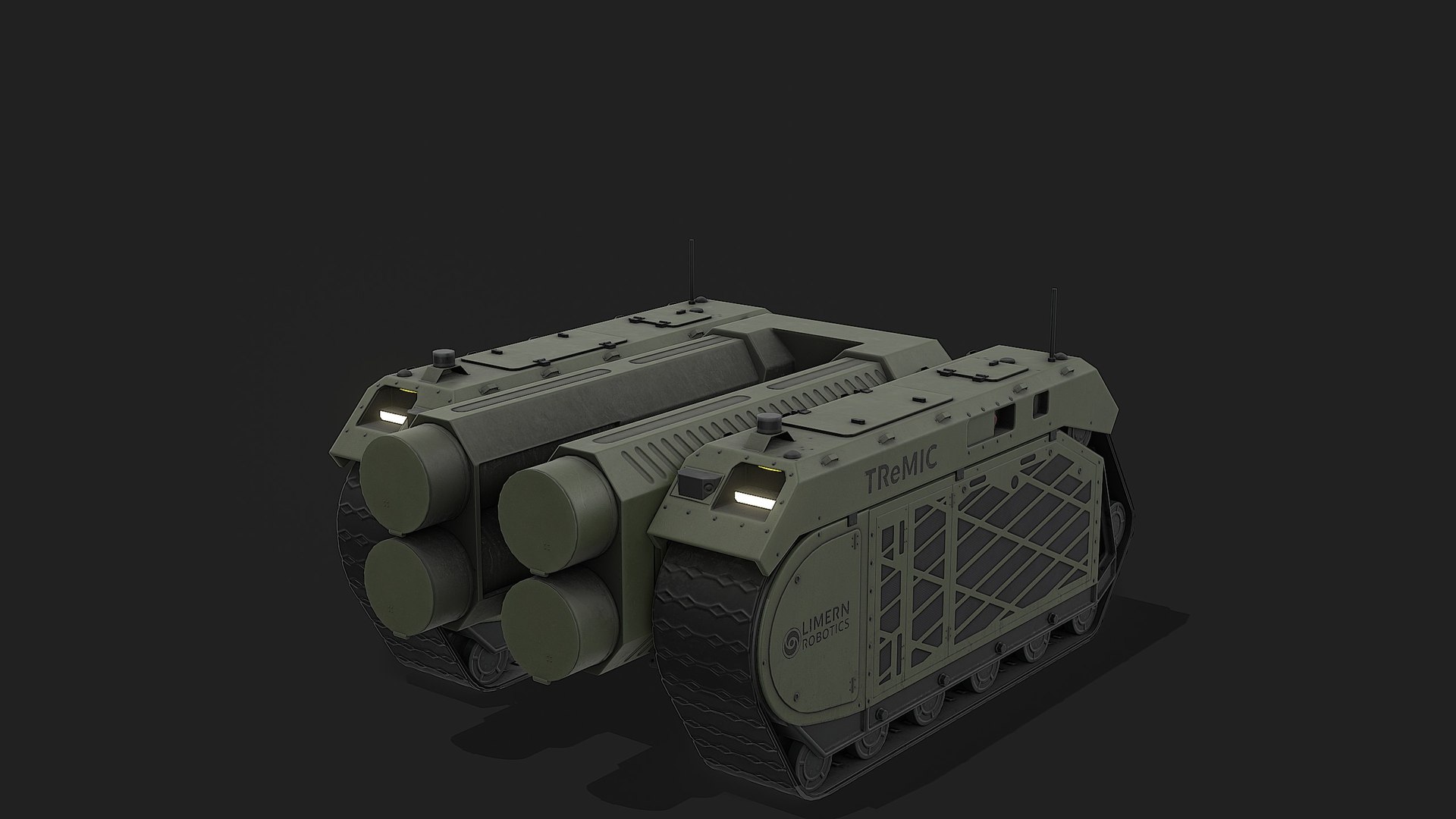 Smart Military Robot With Missile Launcher - Green Model - TurboSquid ...