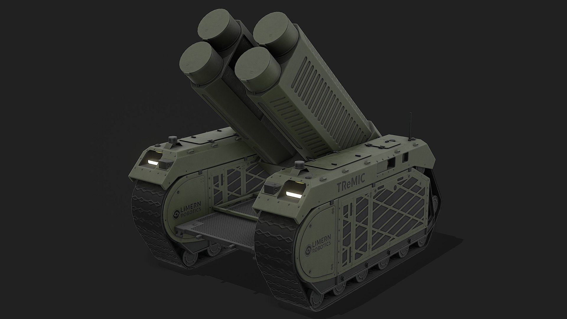 Smart Military Robot With Missile Launcher - Green Model - TurboSquid ...