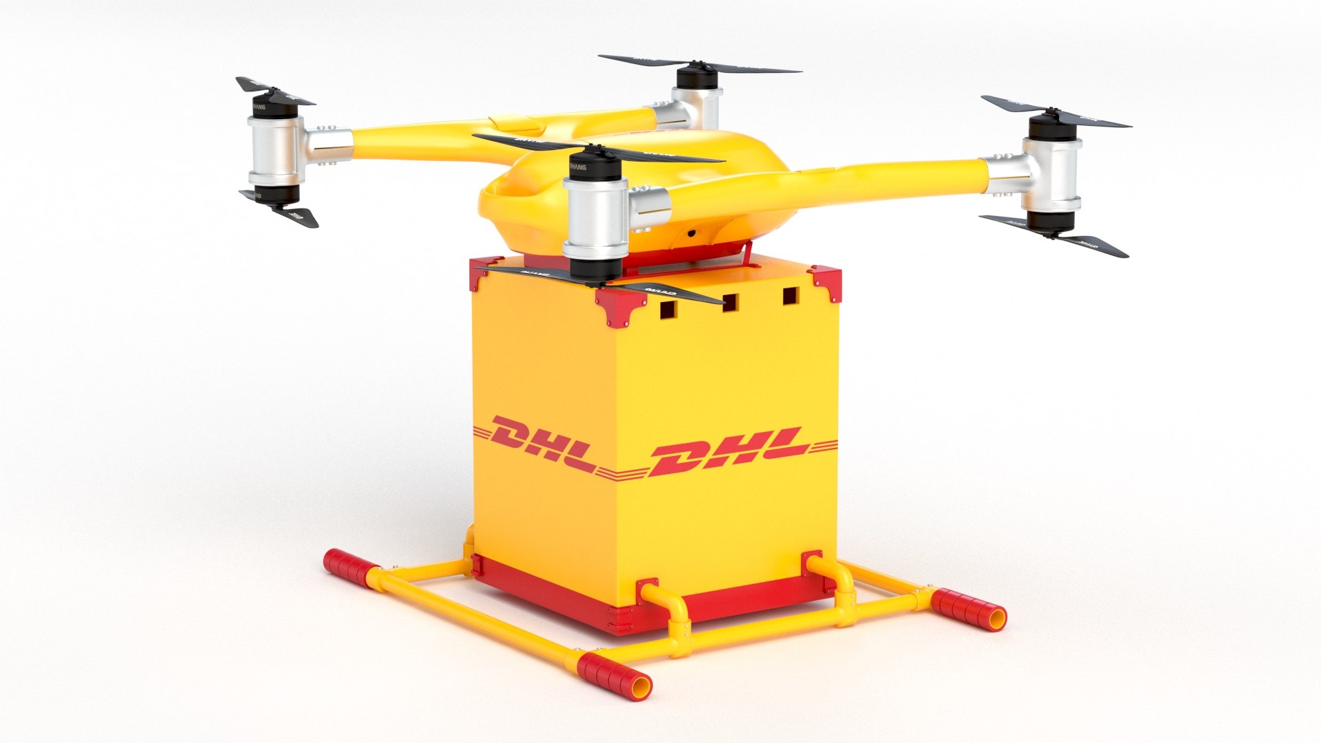 Quadcopter DHL Drone 3D Model - TurboSquid 1739220