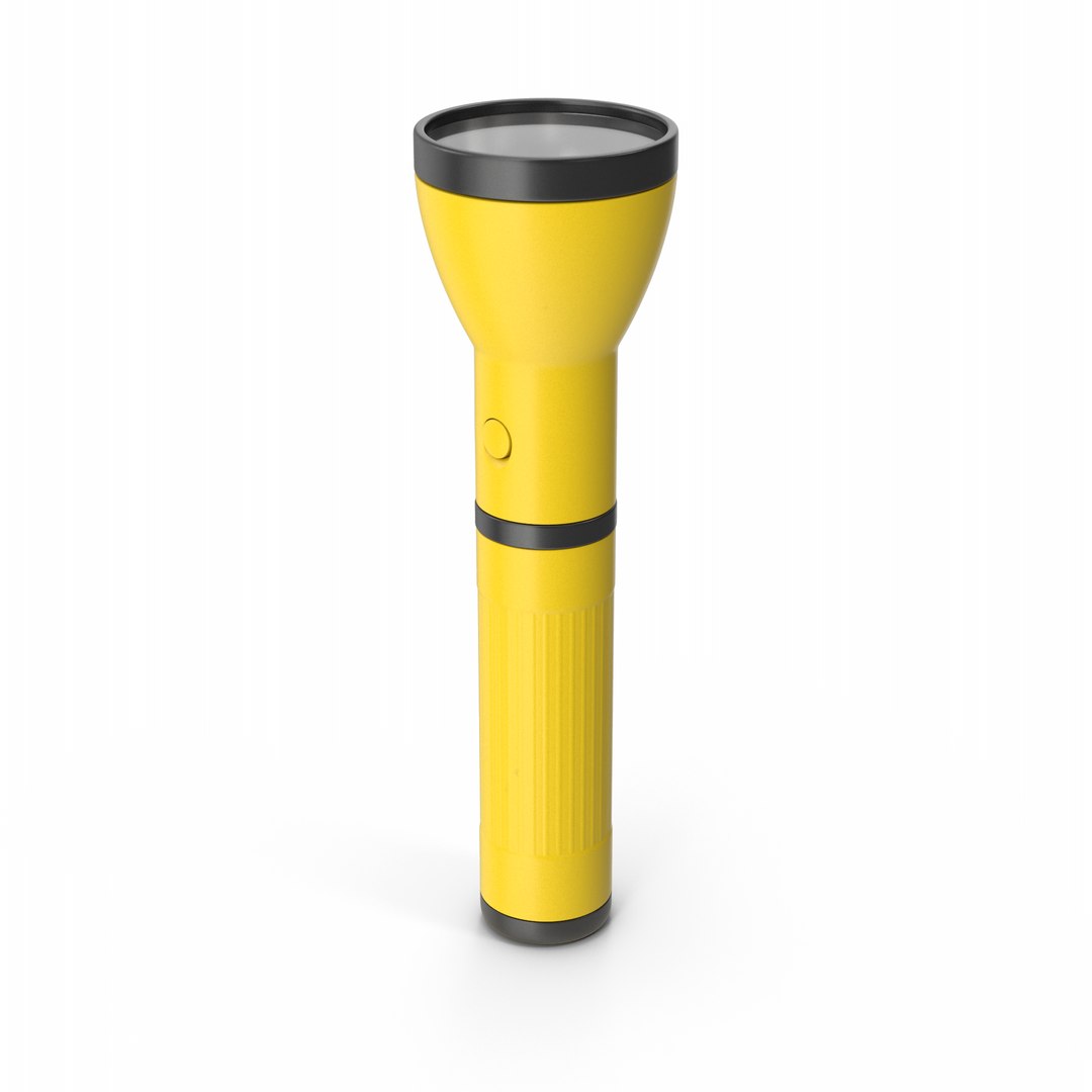 3D Yellow Flashlight - TurboSquid 1910215