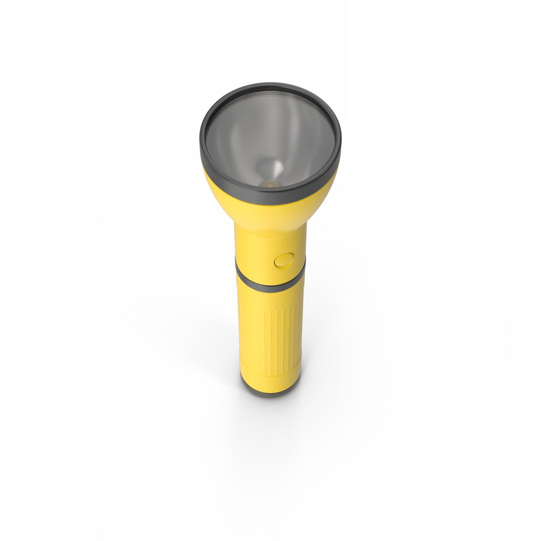 3D Yellow Flashlight - TurboSquid 1910215